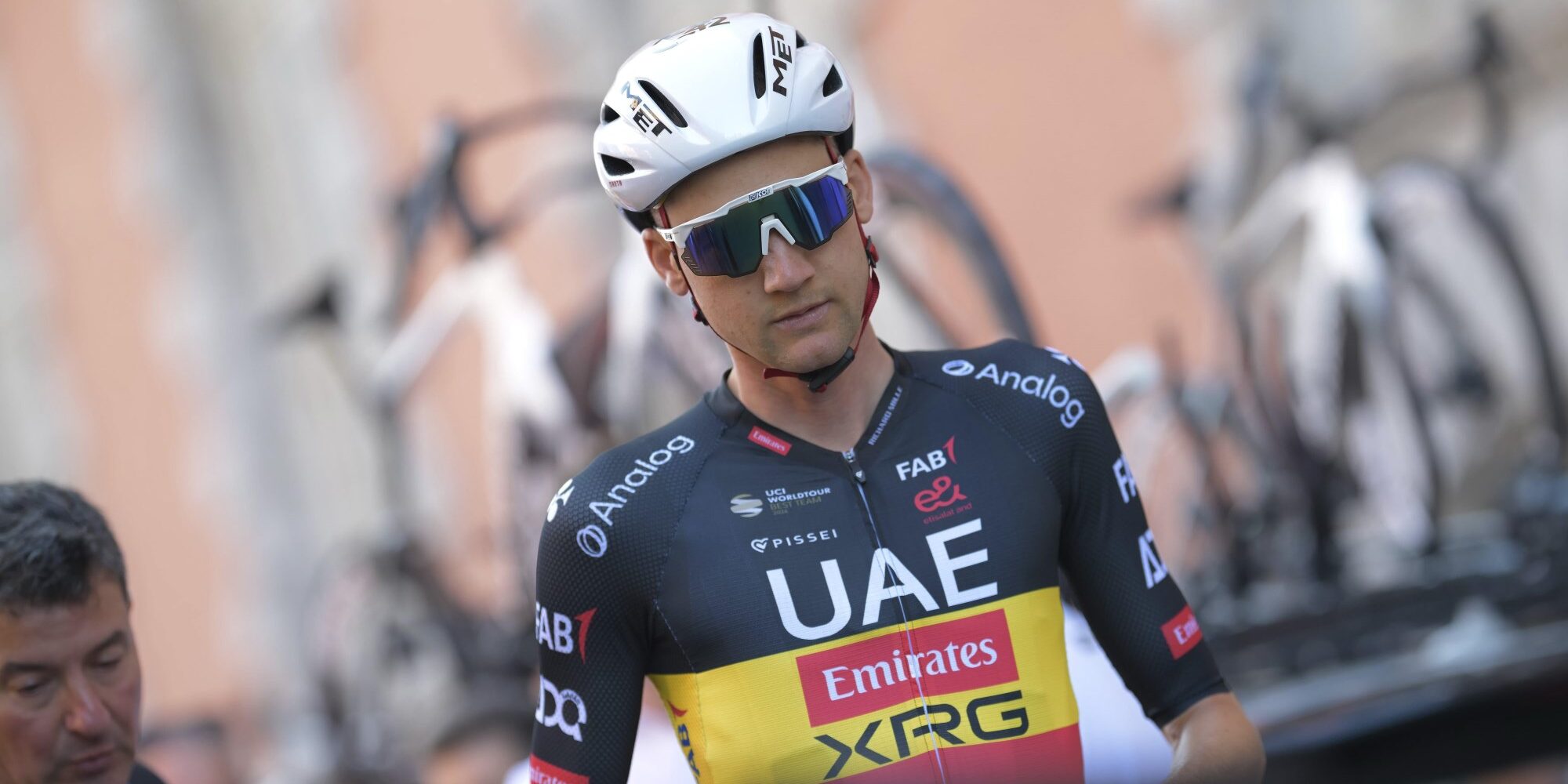 Tim Wellens in de Belgische kampioenstrui tijdens Tour 2025