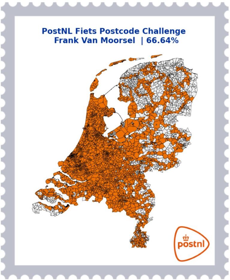 PostNL Postcode Challenge: Fiets alle 4072 Nederlandse postcodes!
