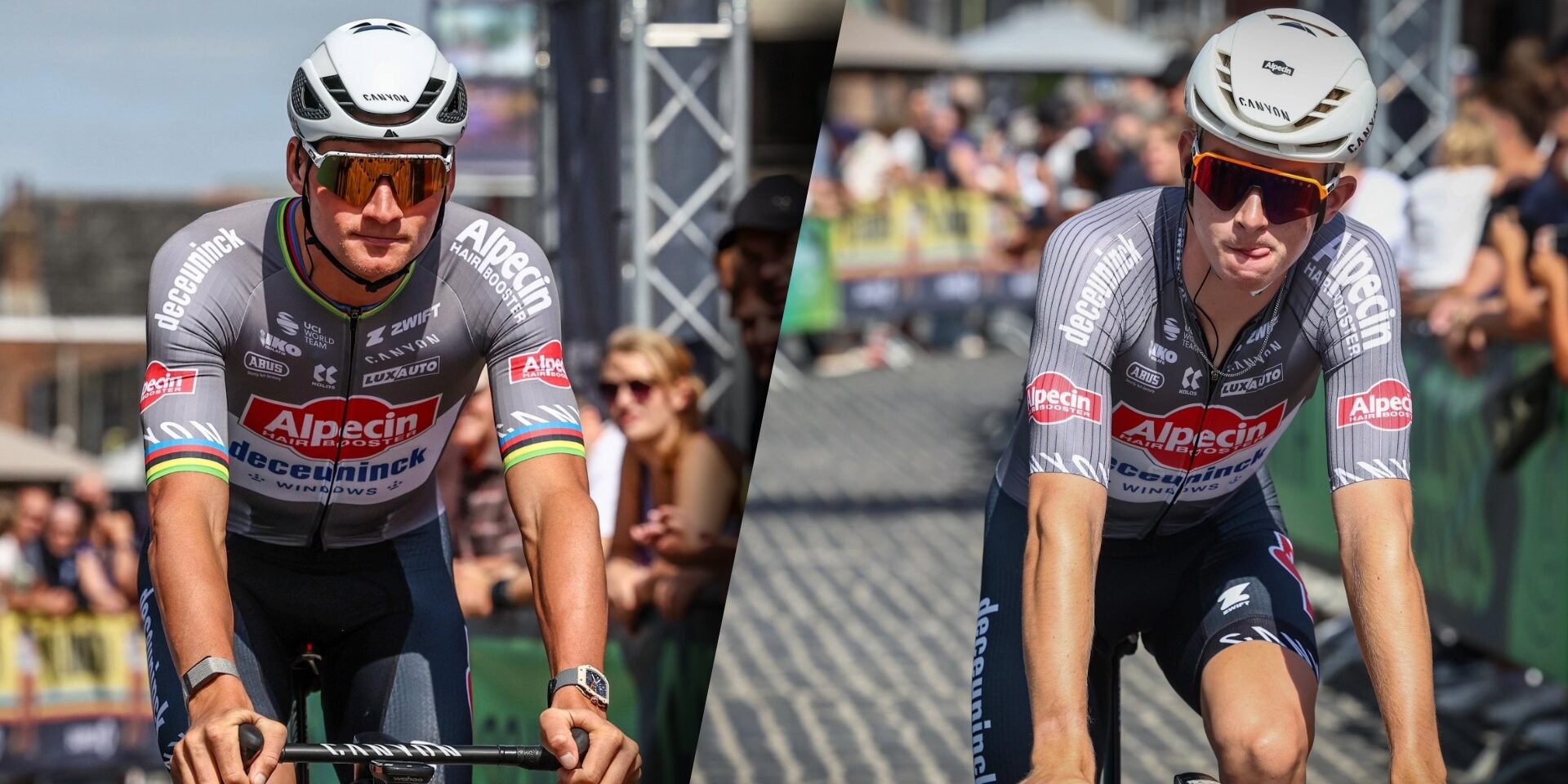 Mathieu van der Poel en Tibor Del Grosso samen in Renewi Tour