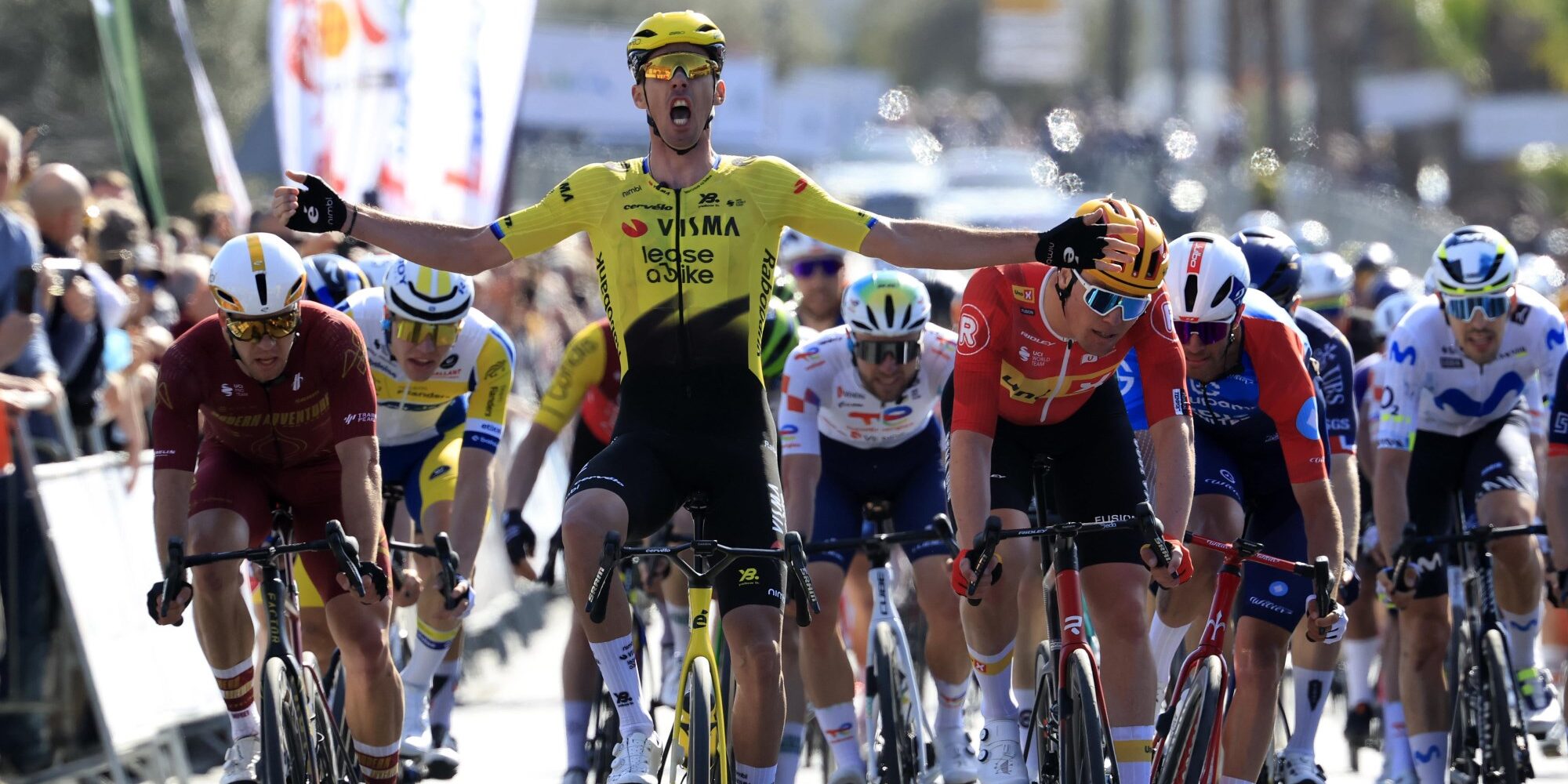 Christophe Laporte wint eerste etappe van Ruta del Sol 2026