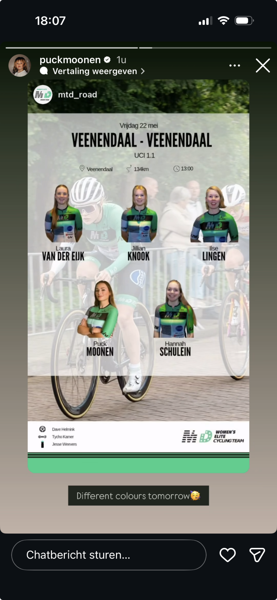 Puck Moonen maakt rentree in profpeloton tijdens Veenendaal-Veenendaal