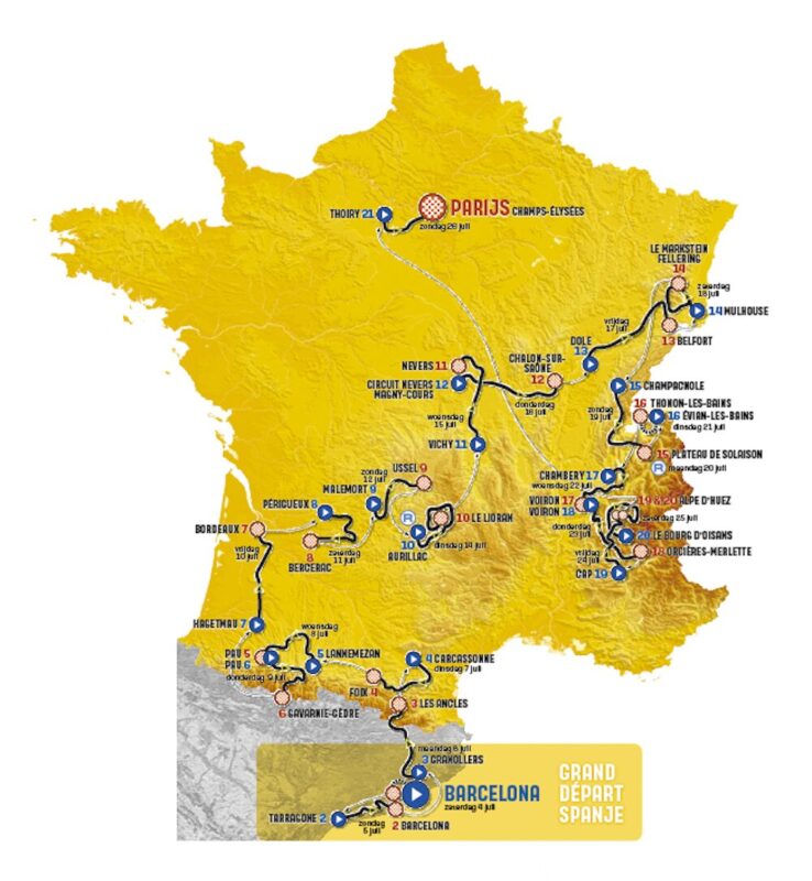 Tour de France 2026 Voorbeschouwing: Start in Barcelona & Dubbele Alpe ...