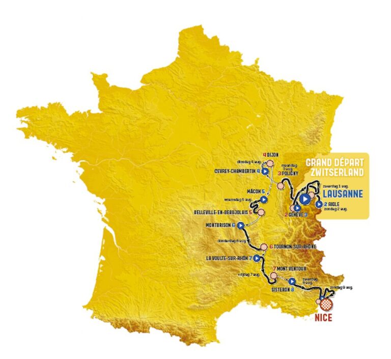 Tour de France Femmes 2026 Parcours met Mont Ventoux Start